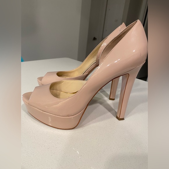 Jessica Simpson | Shoes | Jessica Simpson Pink Patent Leather Peep Toe ...